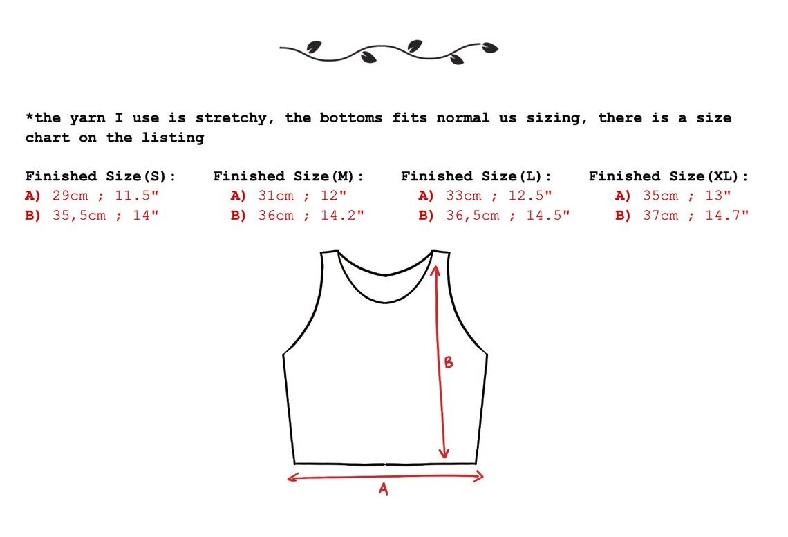 Crochet Pattern SIZES S M L & XL Cropped Tank - Etsy