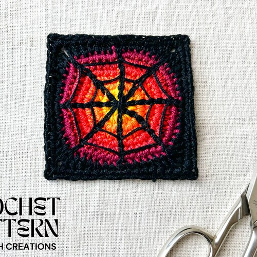 Granny Square Crochet Pattern Spider Web - Etsy