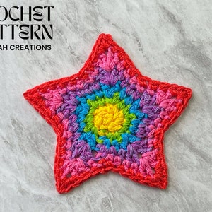 Rainbow Star - Crochet Pattern - Etsy