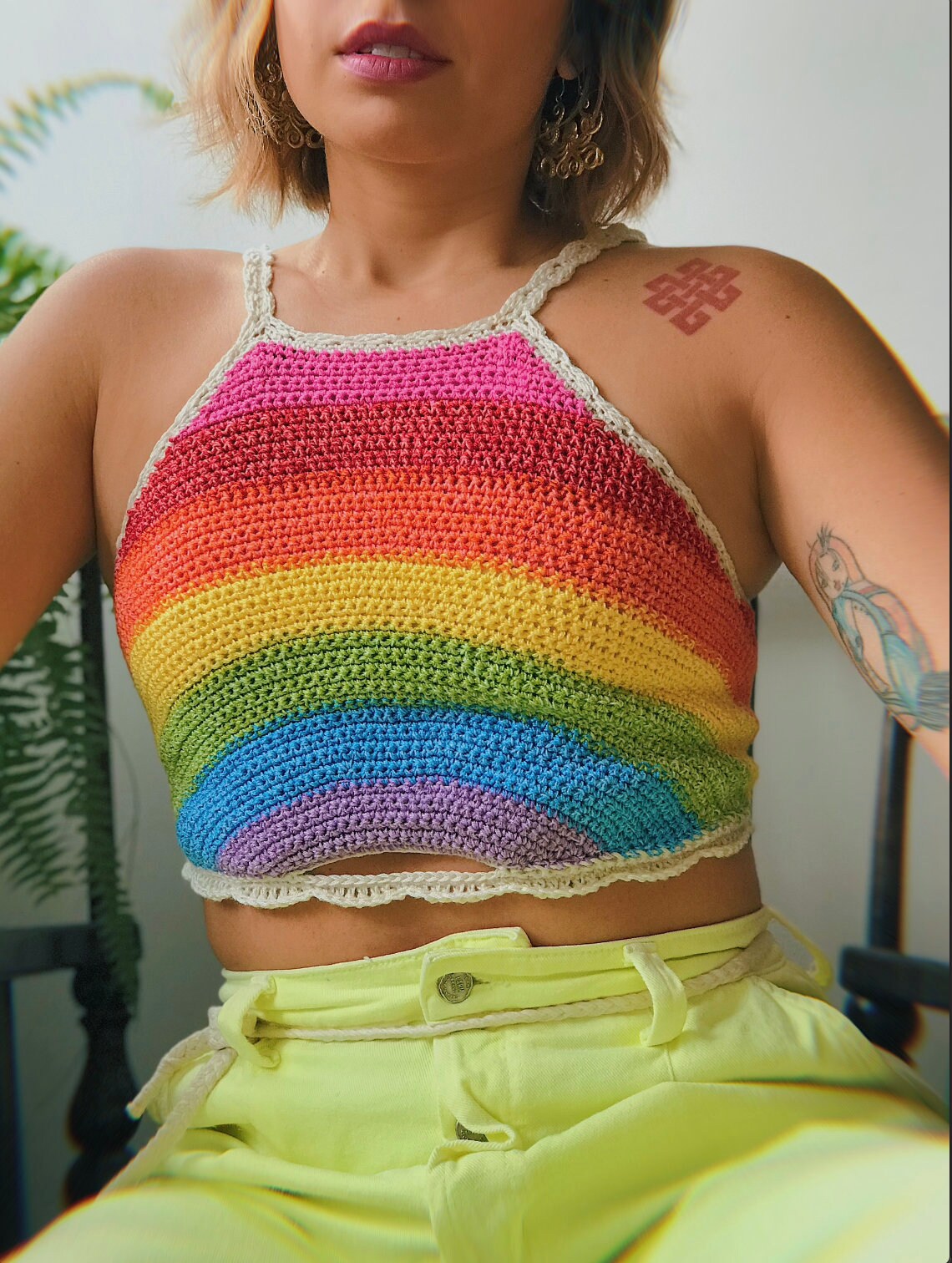 RAINBOW TOP Bralette - Crochet Written Pattern - Size: S/M - Etsy