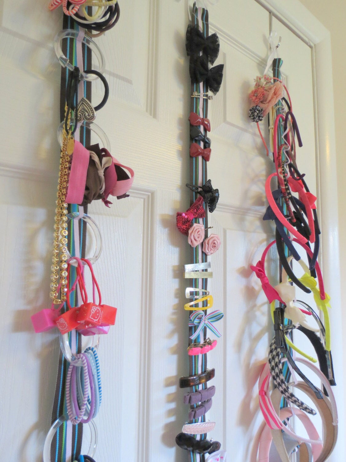 Hair Accessory Organizer System With Elastic - Hair Elastics, Barrettes ...