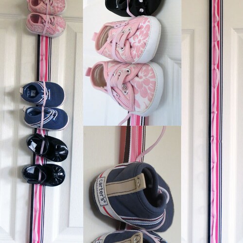 Hanging Baby Shoe Organizer With Elastic Store 9 Pairs of - Etsy