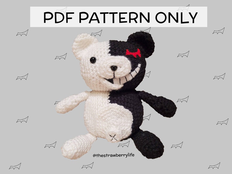 Monokuma Amigurumi Crochet Pattern PDF ONLY - Etsy