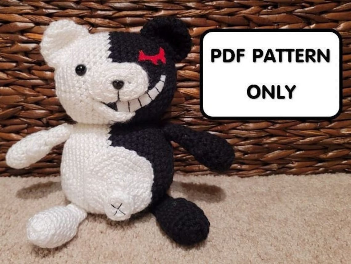 Monokuma Amigurumi Crochet Pattern PDF ONLY | Etsy