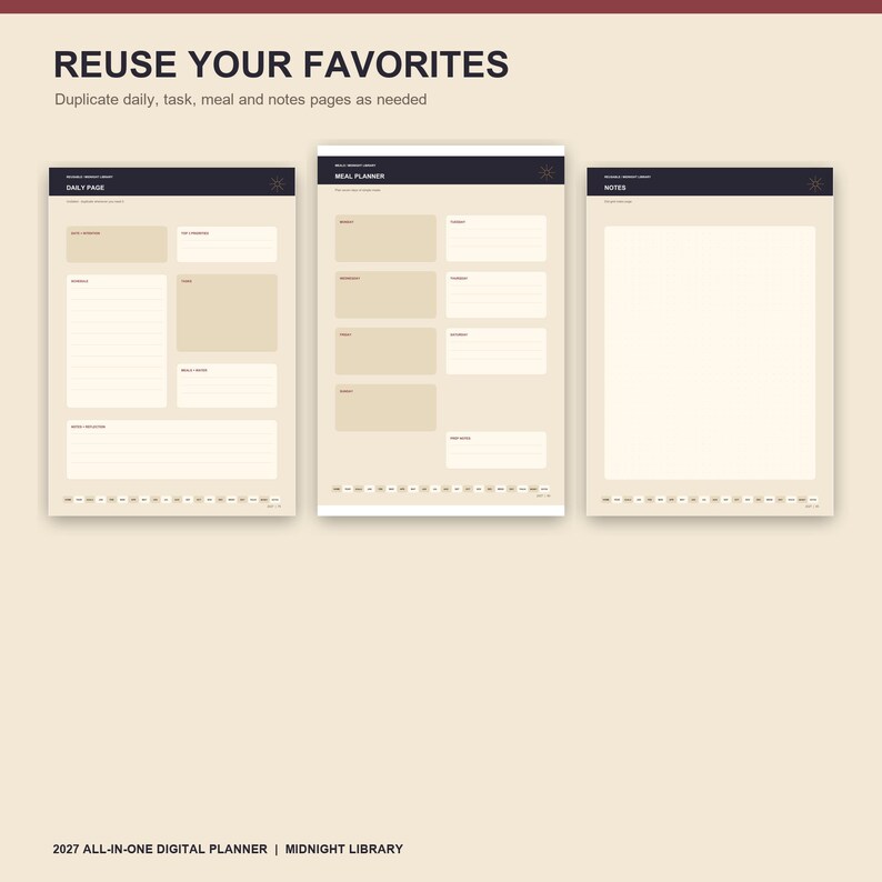 2027 Digital Planner of Goodnotes | Hyperlinked Life, Budget, Wellness ...