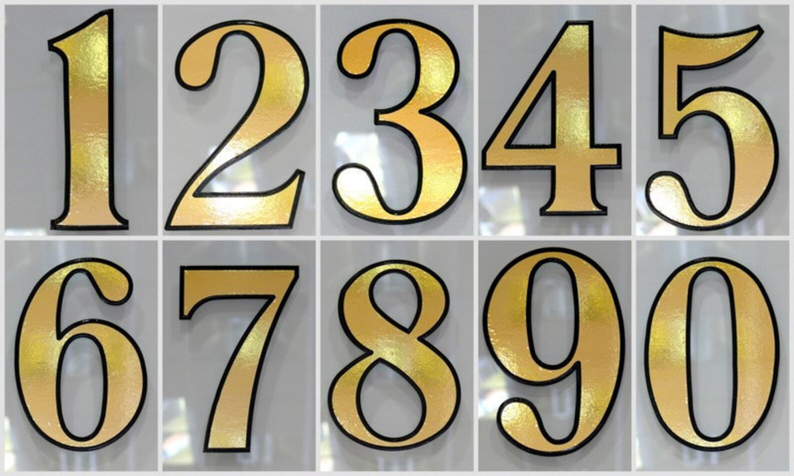 4 X Gold Transom or Fanlight House Numbers - Etsy