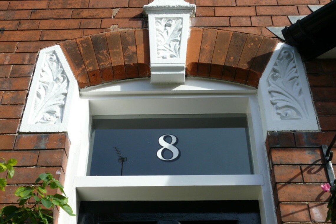 2 X White Transom or Fanlight House Numbers - Etsy