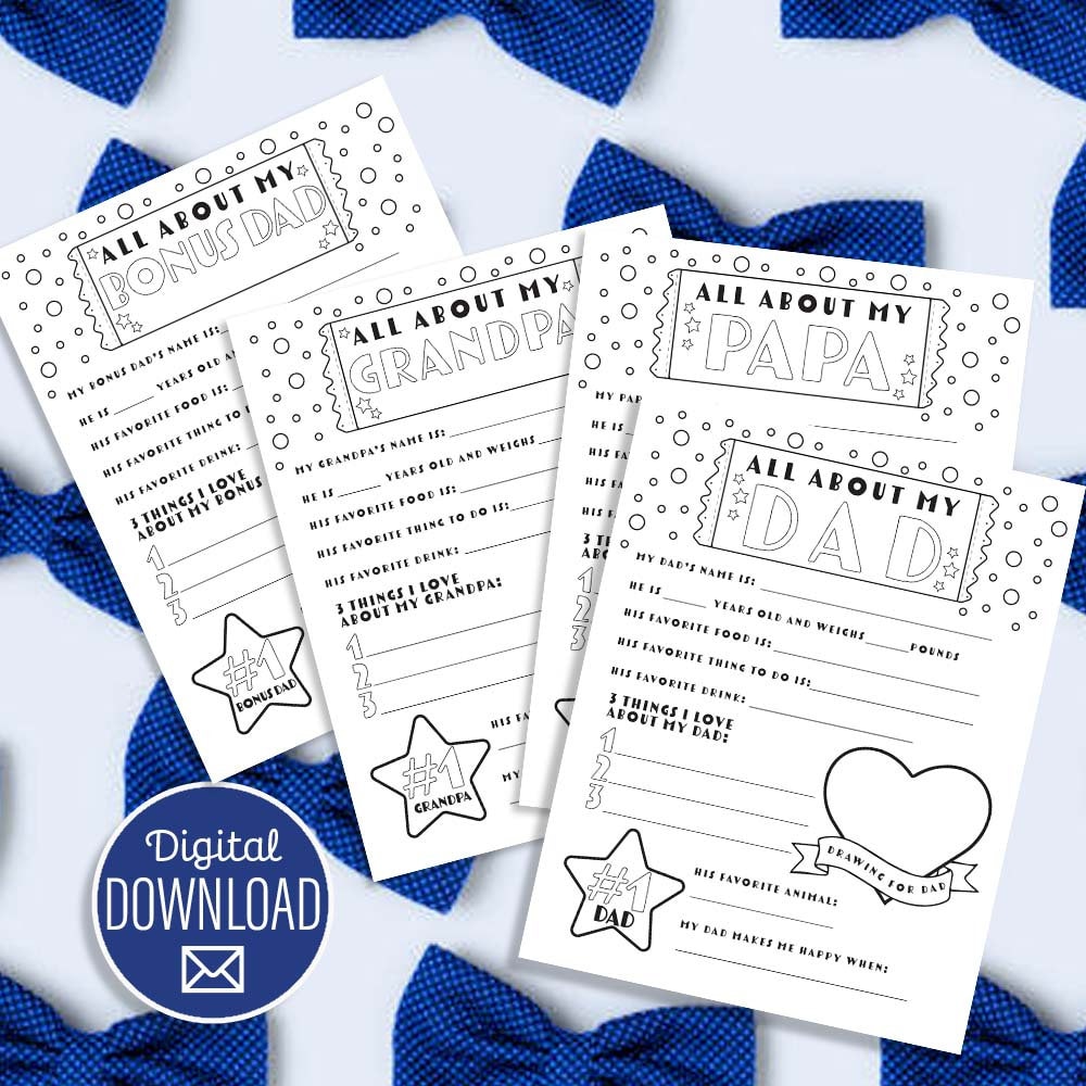 Father's Day Printable • Father’s Day Questionaire for Kids | All About ...