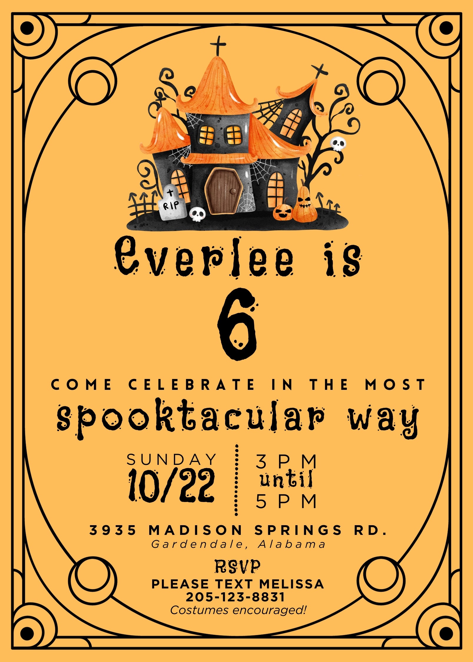 Halloween Birthday Invitation • spooktacular B-day Invite • haunted ...