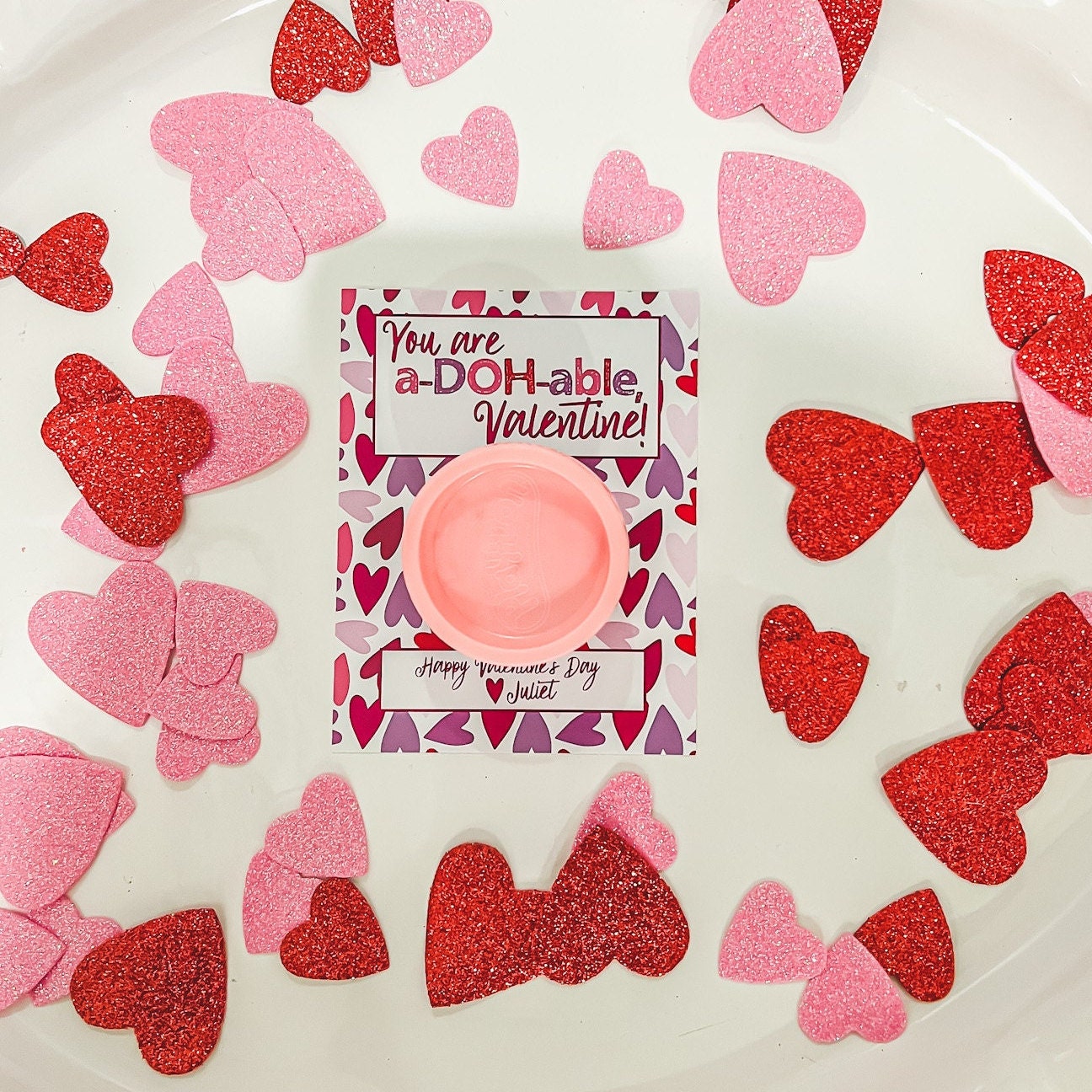 PRINTABLE DIY Valentine Play Doh Gift Tag A-doh-able Valentine Card for ...