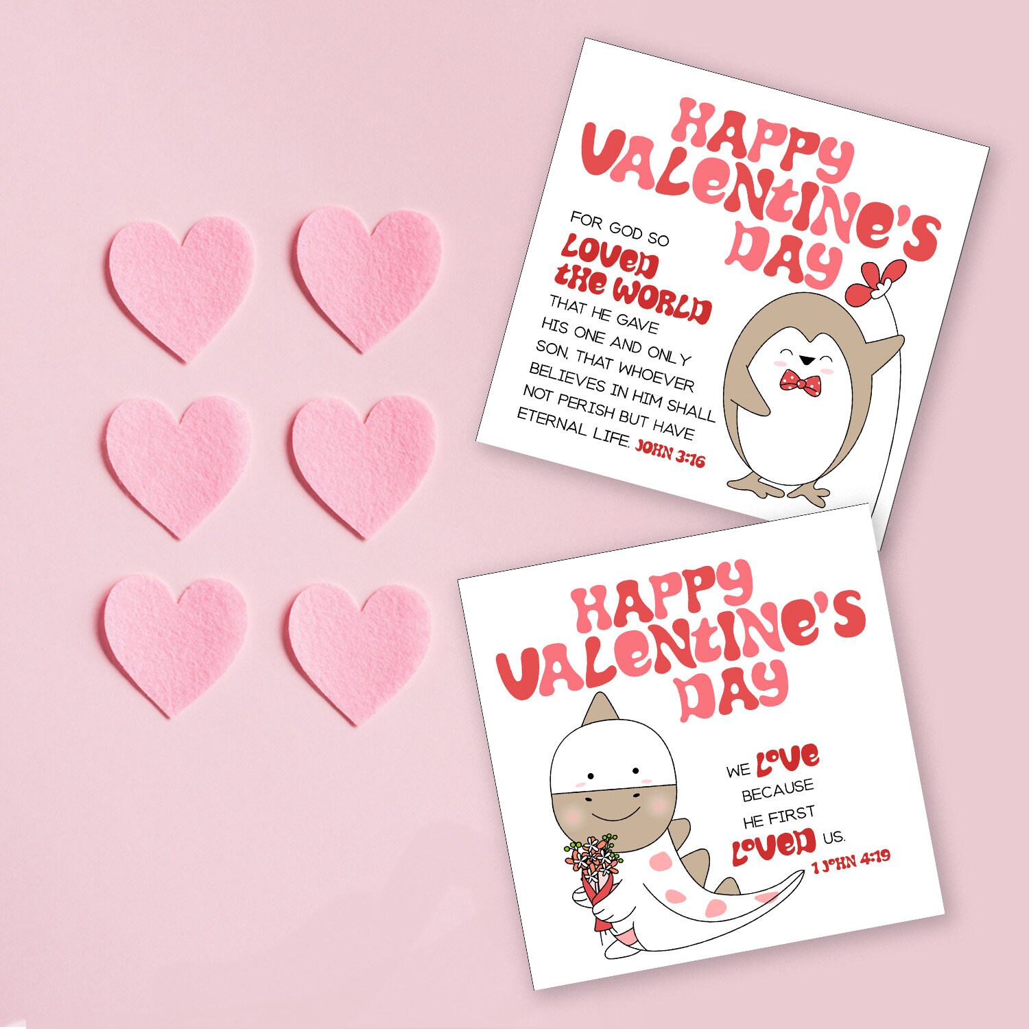 PRINTABLE Bible Verse Valentine • cute Animals Christian Valentine ...