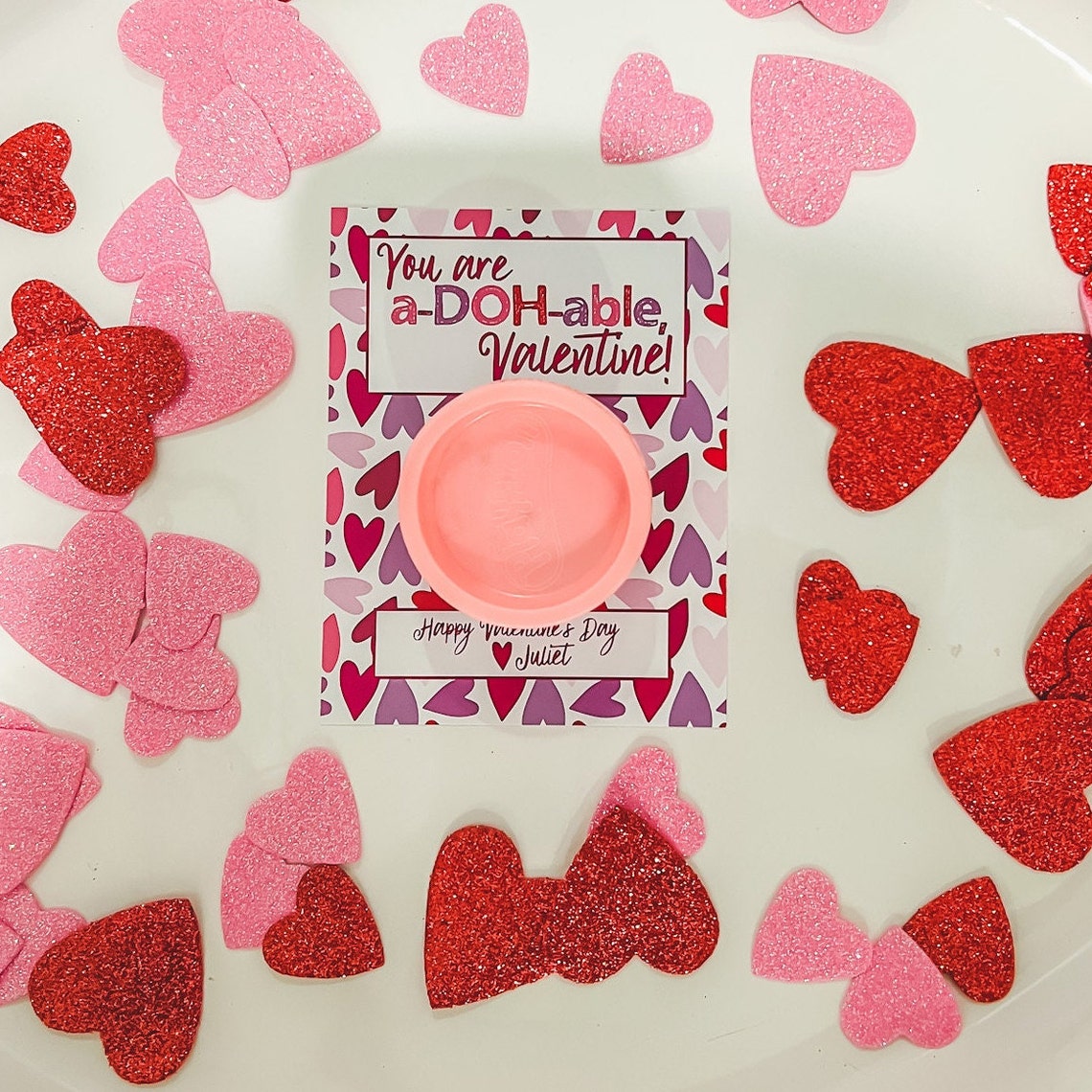 PRINTABLE DIY Valentine Play Doh Gift Tag A-doh-able Valentine Card for ...