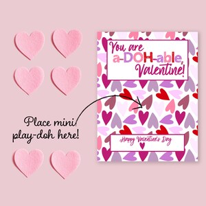 PRINTABLE DIY Valentine Play Doh Gift Tag • A-doh-able Valentine Card ...