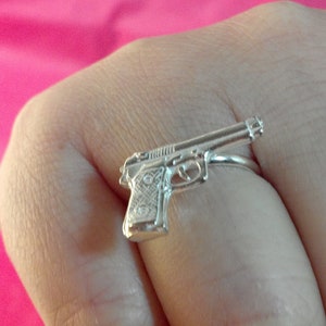 Little Automatic Hand Gun Ring - Etsy