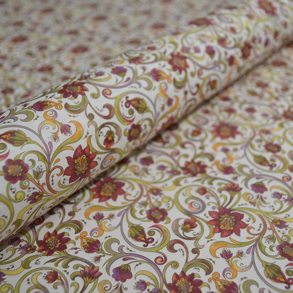 Fine Decorative Paper Floral Wrapping Paper Gift Wrap | Etsy