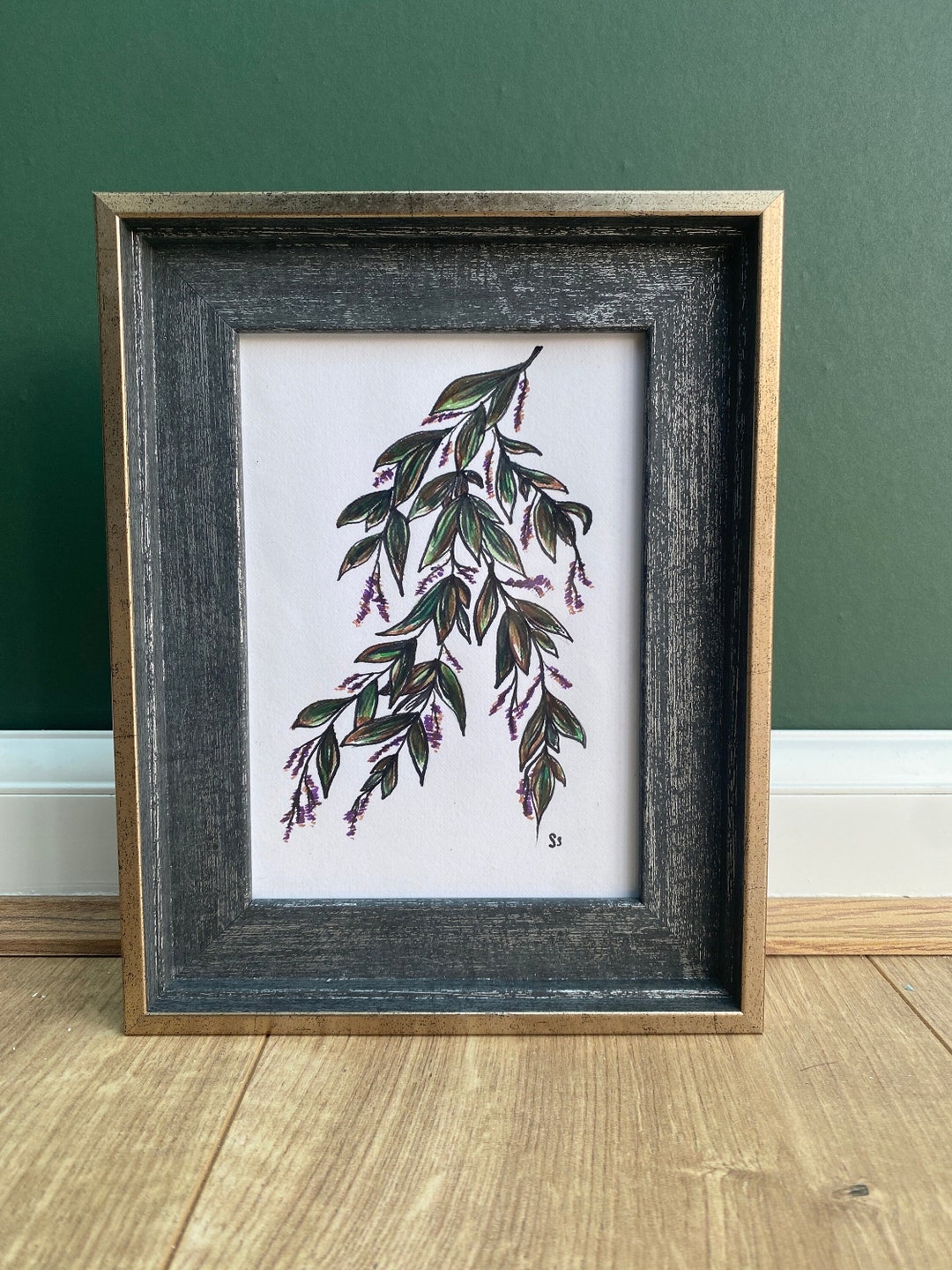 Colourful Creeper Original Botanical Art in Ink Freehand No - Etsy