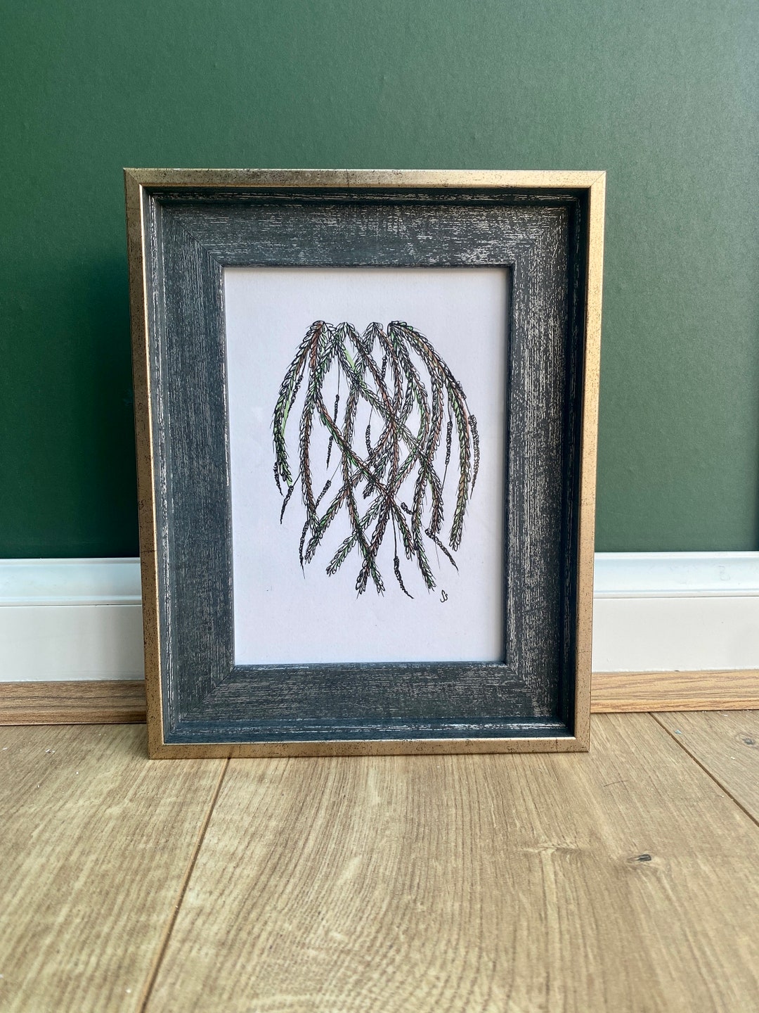 Drooping Creeper Original Botanical Art in Ink, Freehand, No Prints ...