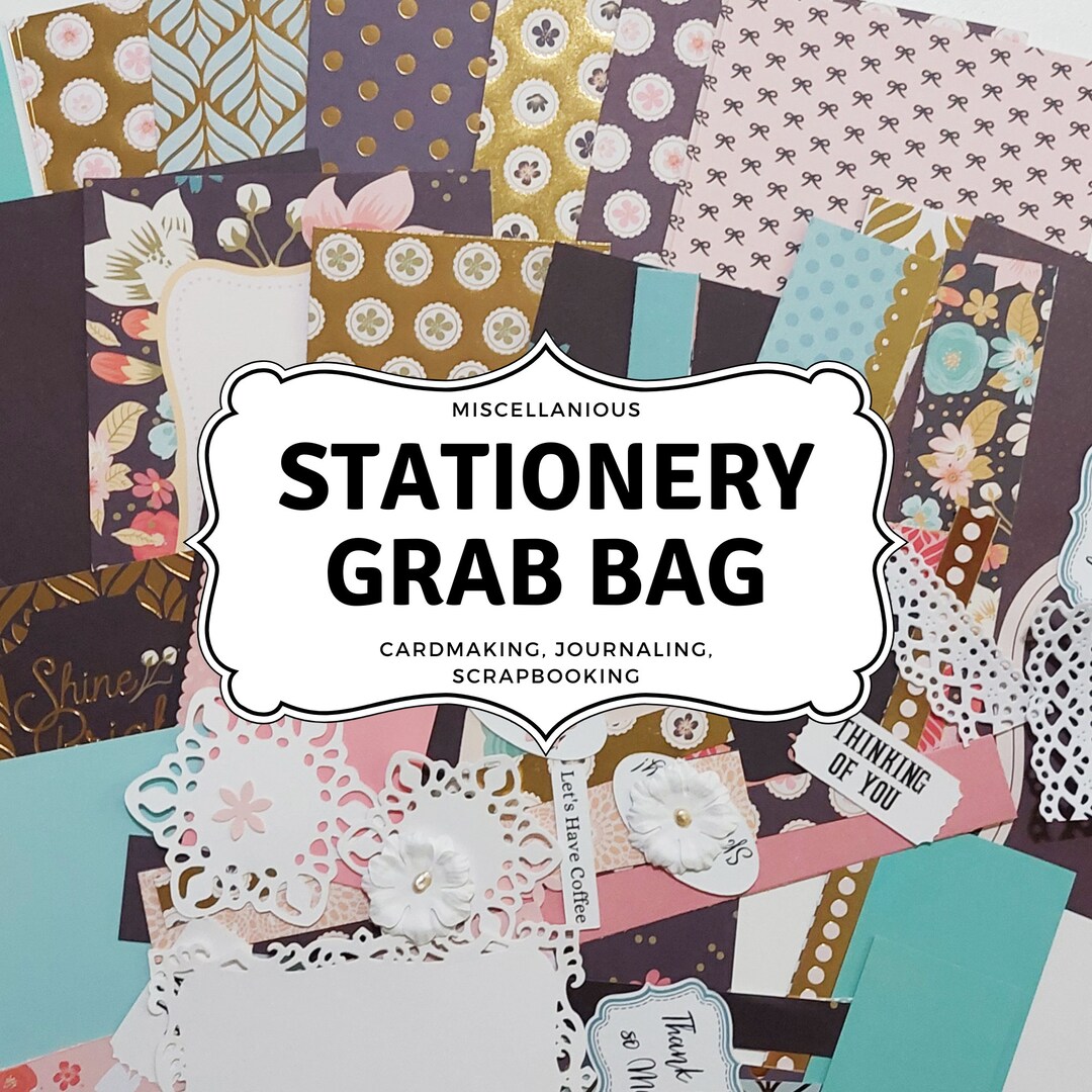 Stationery Grab Bag for Cardmaking, Junk Journaling, Mixed Media ...