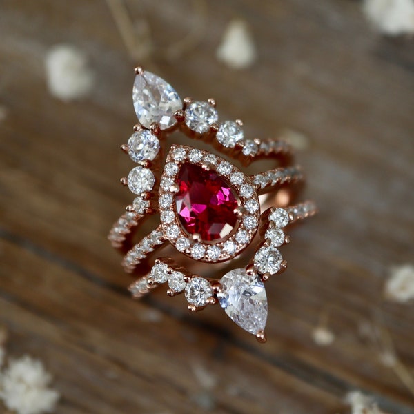 Ruby Engagement Ring - Etsy