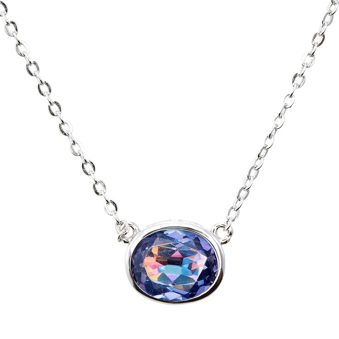 Mystic Topaz Neptune Garden Necklace- Blue Purple Unique Gemstone ...