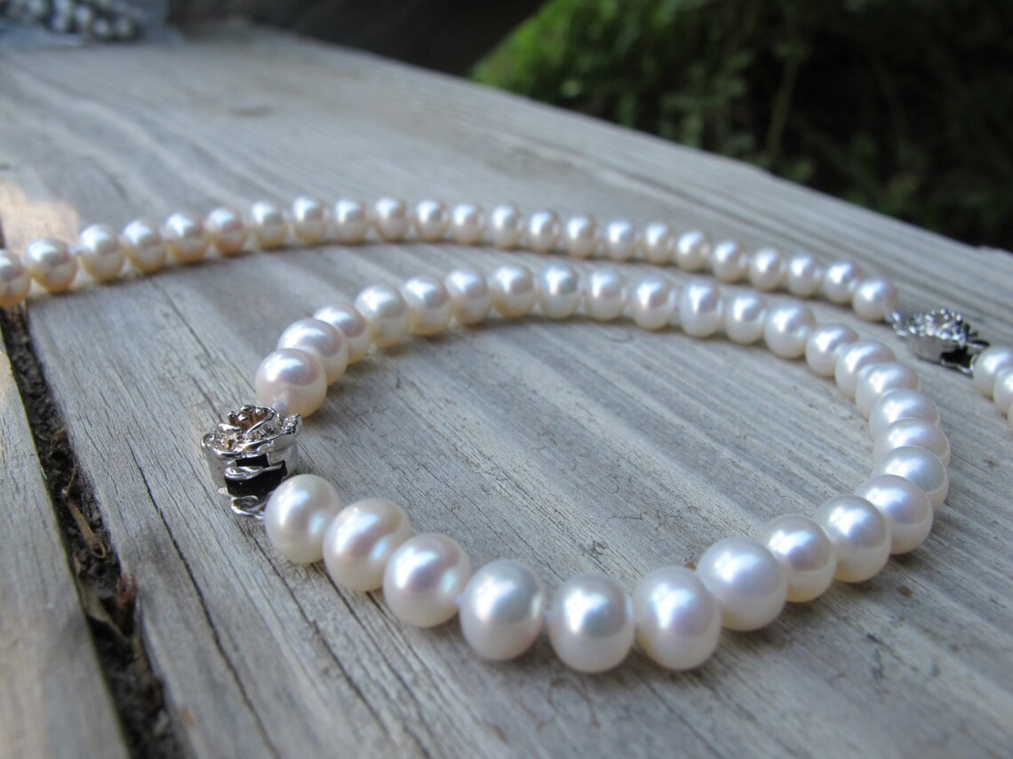 Genuine Pearl Jewelry Set Freshwater Pearl Jewelry Earring Bracelet ...