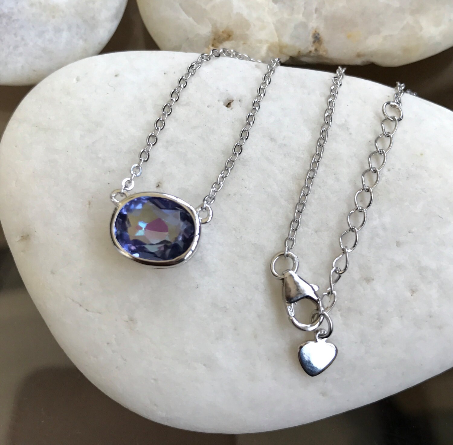 Mystic Topaz Neptune Garden Necklace Blue Purple Unique | Etsy