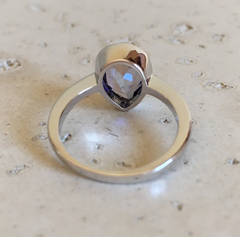 Pear Mystic Topaz Ring- Rose Gold Ring- Mystical Gemstone Ring- Rainbow ...