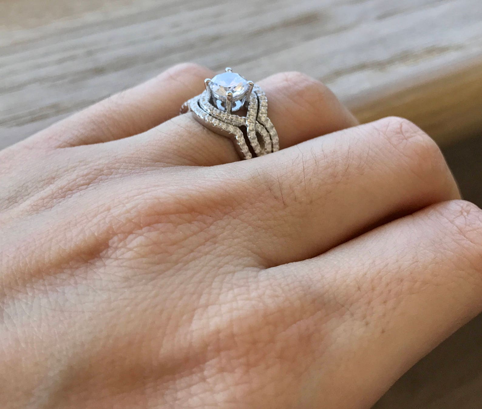 Infinity Twist Engagement Ring Set Rose Gold Engagement Ring - Etsy