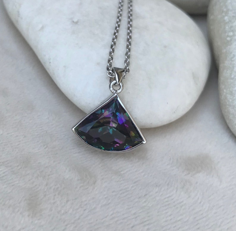 Triangle Mystic Topaz Necklaces Neptune Garden Topaz - Etsy