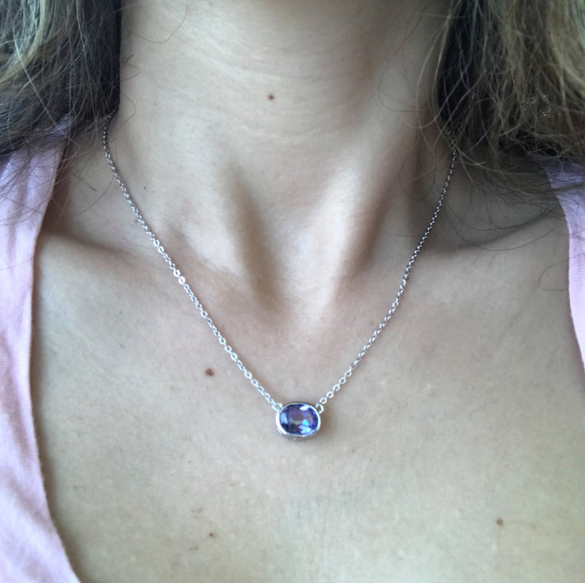 Mystic Topaz Neptune Garden Necklace Blue Purple Unique | Etsy