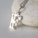 Initial F Necklace Charm Necklace Silver Initial Necklace Statement ...