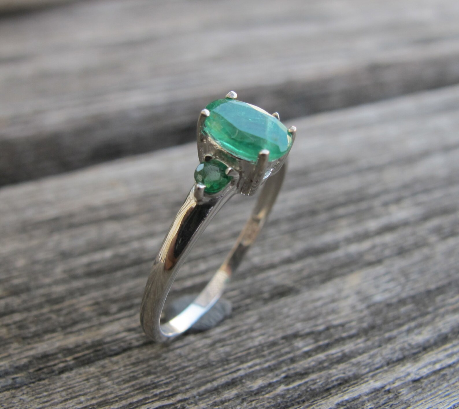 Oval Emerald Engagement Ring Emerald Promise Ring Genuine - Etsy