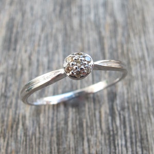 Dainty Genuine Ruby Diamond Cluster Stackable Ring- Ring for Teen ...