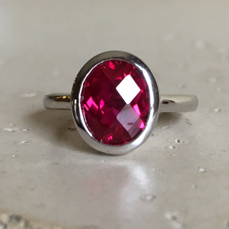 Bezel Set Ruby - Etsy