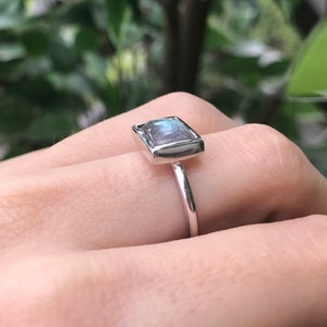 Rectangle Labradorite Boho Sterling Silver Vertical Horizontal Smooth ...