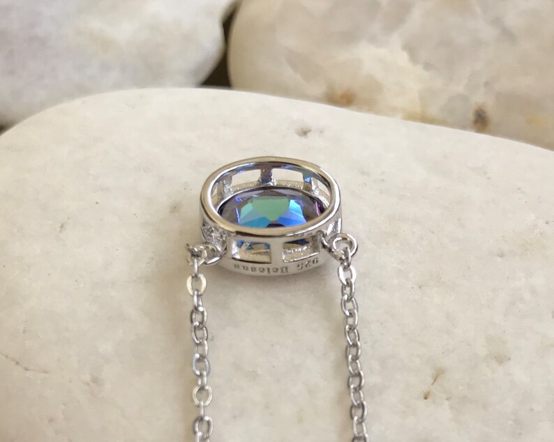 Mystic Topaz Neptune Garden Necklace Blue Purple Unique | Etsy