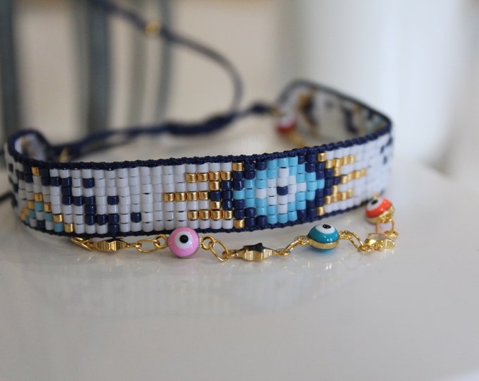 Protection Bracelet Evil Eye Bracelet Blue Charm Bracelet - Etsy