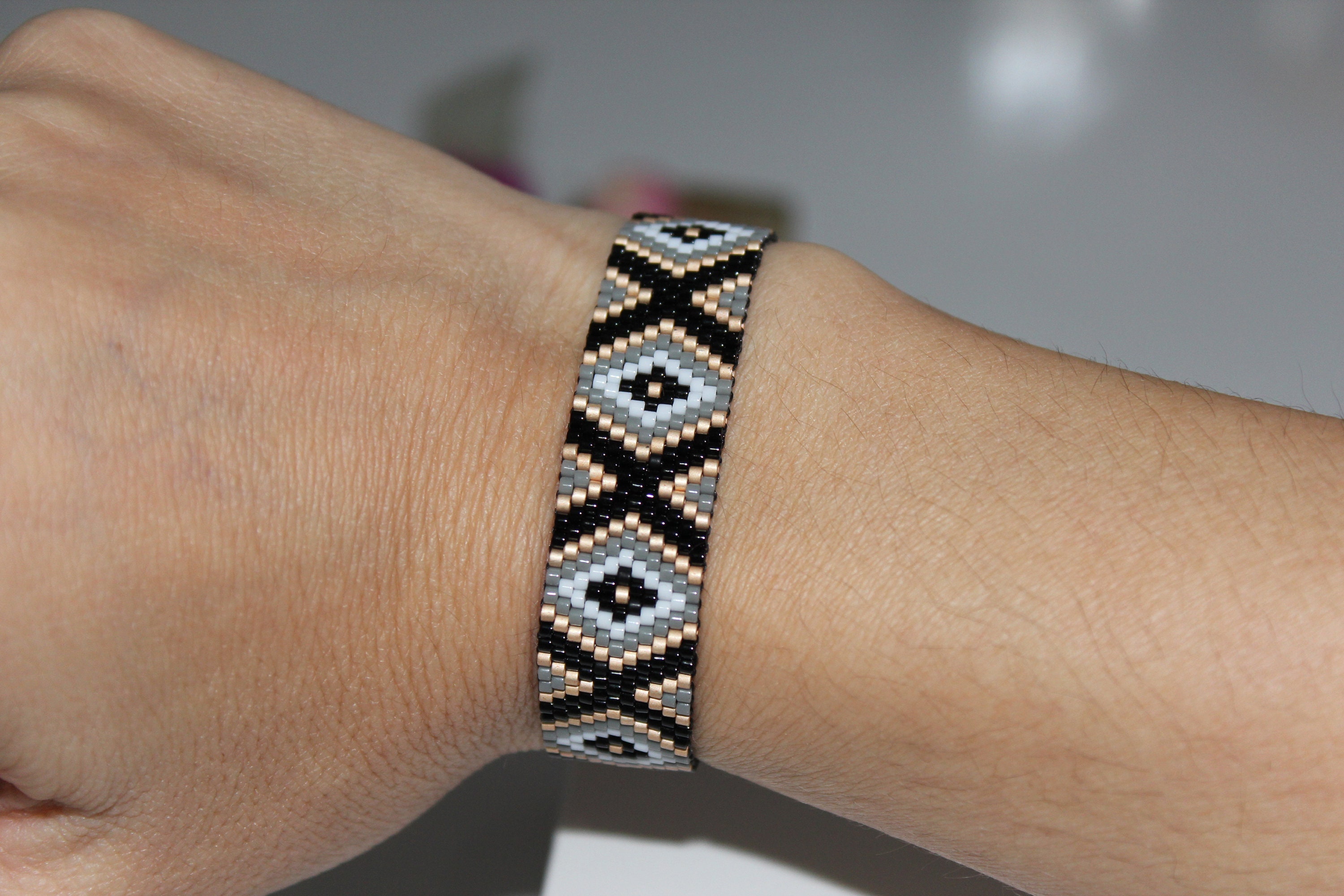 Miyuki Bead Bracelet Geometric Beaded Bracelet Miyuki - Etsy