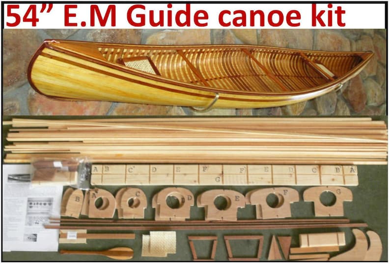 54" Red Cedar Deluxe Canoe Kit - Etsy