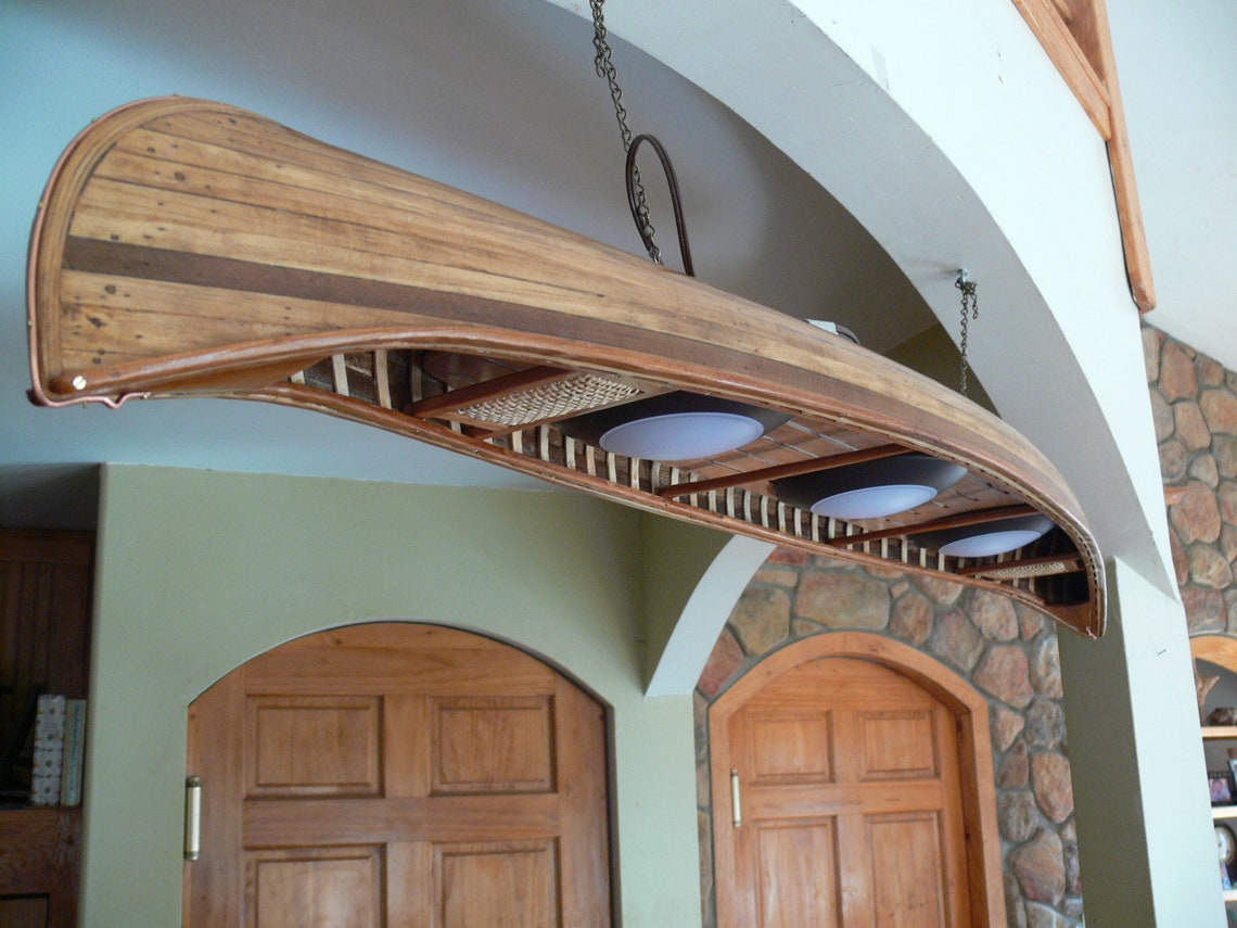 54 Canoe Chandelier, Beautiful Wall or Hanging Canoe Light - Etsy