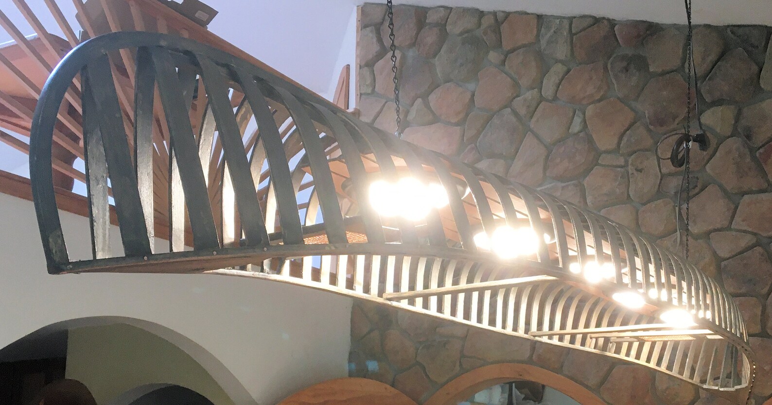 This Old Canoe, a 96" Skeleton Canoe Chandelier - Etsy