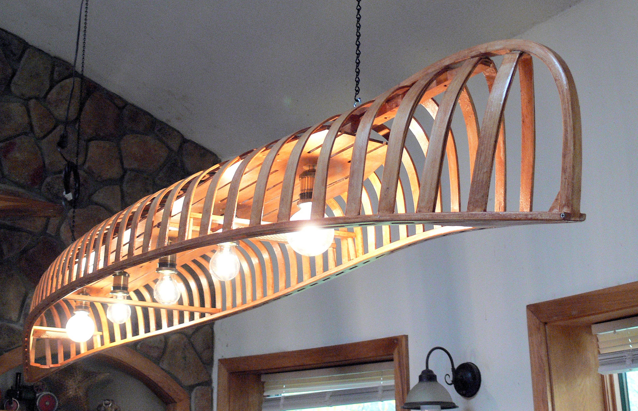 This Old Canoe, a 96" Skeleton Canoe Chandelier - Etsy