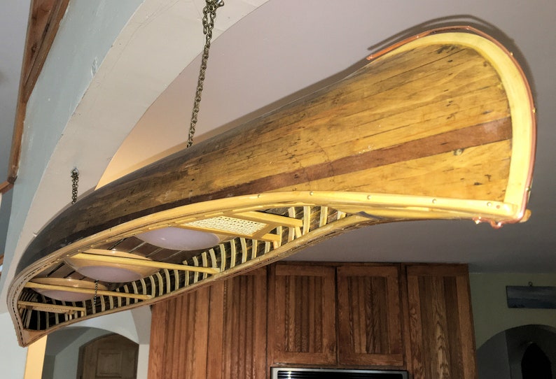 54" Canoe Chandelier, Beautiful Wall or Hanging Canoe Light! - Etsy