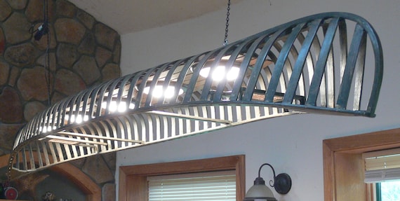 This Old Canoe a 96 Skeleton Canoe Chandelier - Etsy