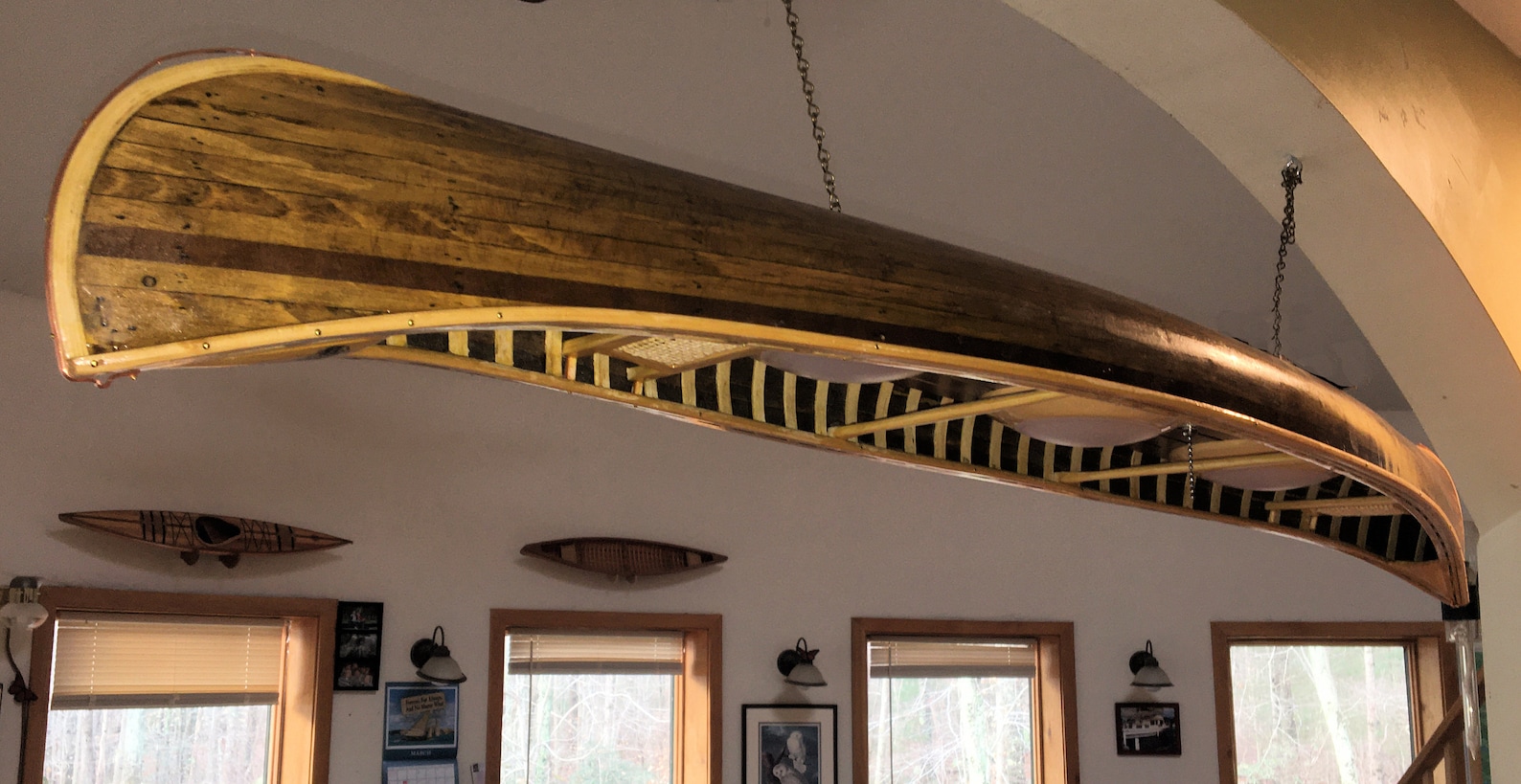 54" Canoe Chandelier, Beautiful Wall or Hanging Canoe Light! - Etsy Canada