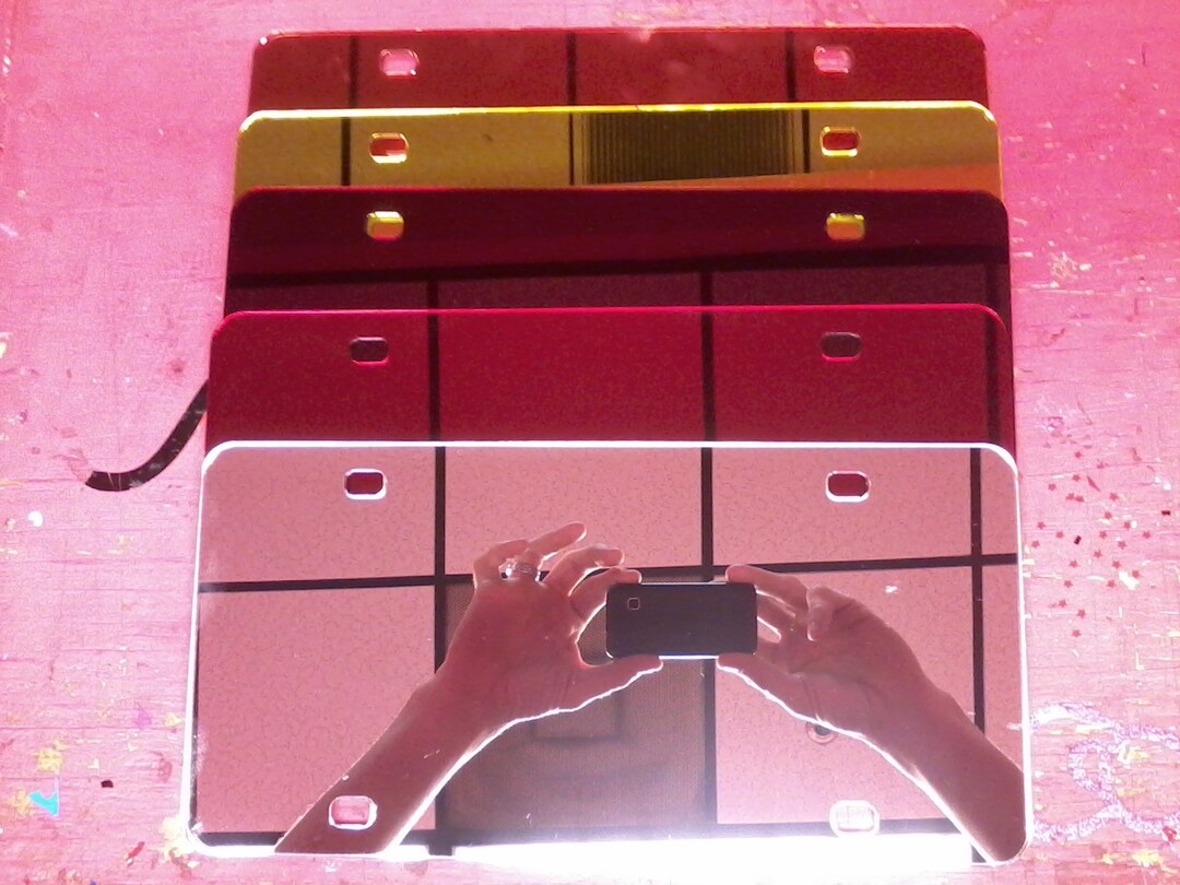 Blank Mirrored Acrylic License Plates 12" X 6" (wholesale) Any Color ...