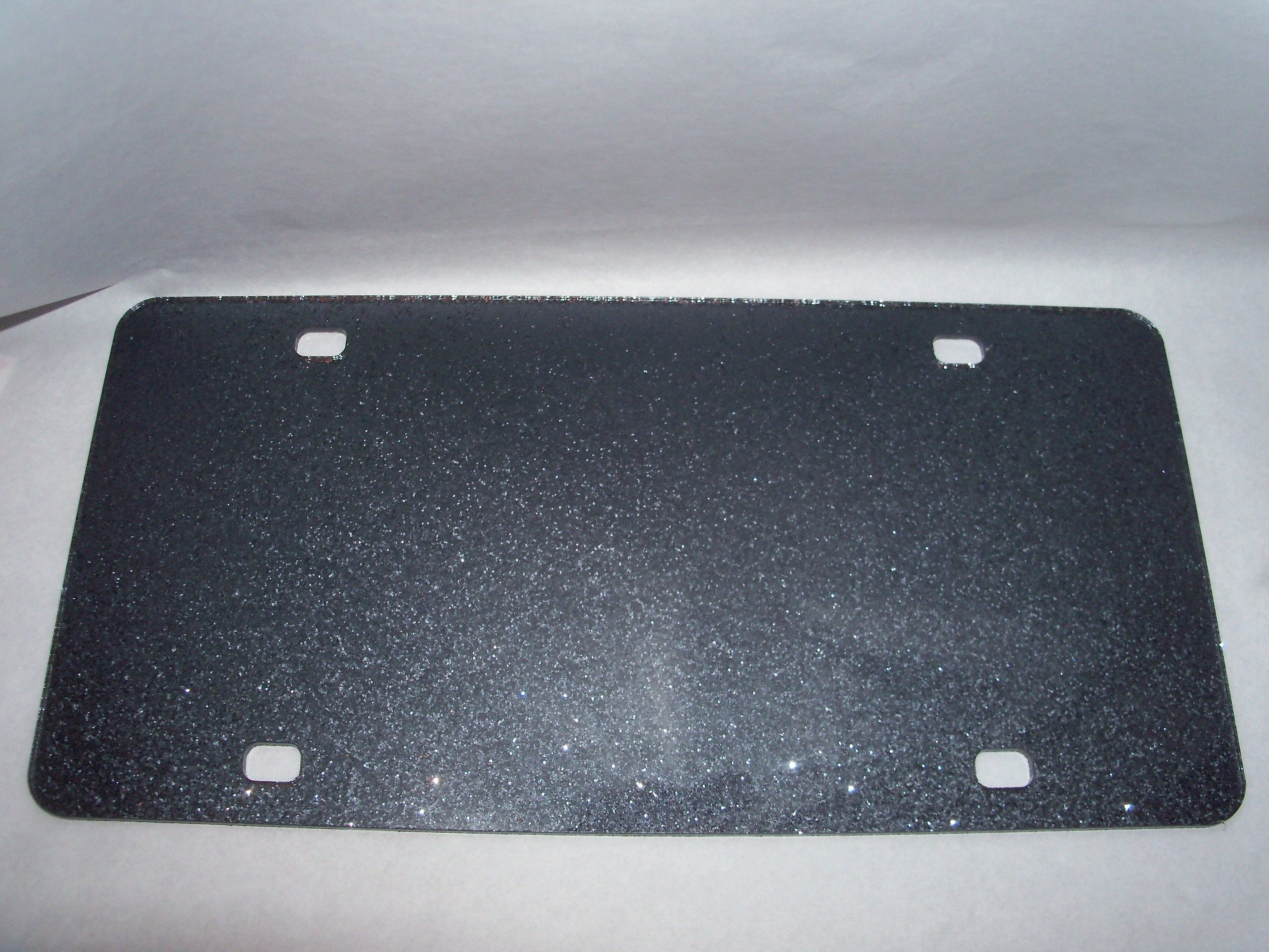 Blank Black Sparkle Acrylic License Plates 12 X 6 | Etsy