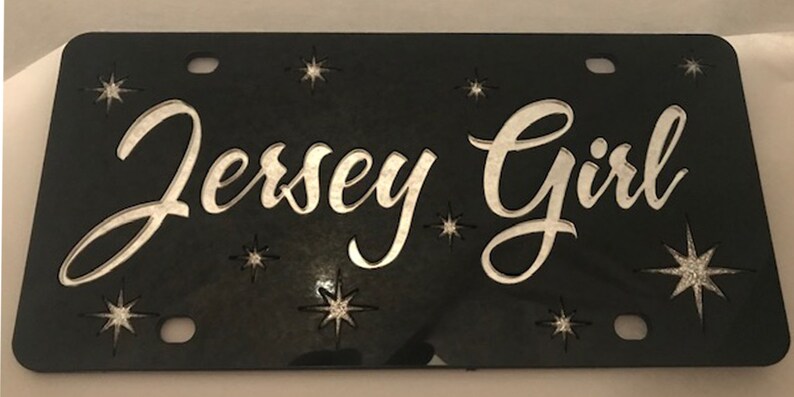 Custom Mirrored SPARKLE Laser Cut License Plate - Etsy Canada