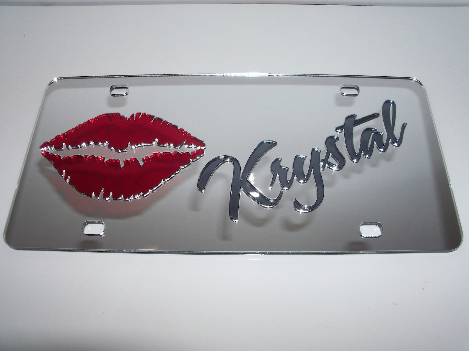 Custom (any Name) Laser Cut License Plate! Kissing Lips. - Etsy