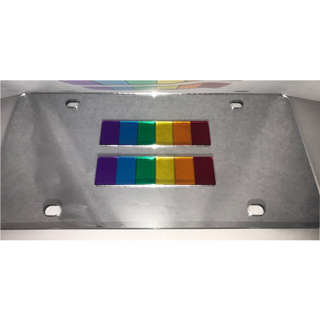Gay Pride, No Hate, Equality Laser Cut Acrylic Mirror License Plate - Etsy